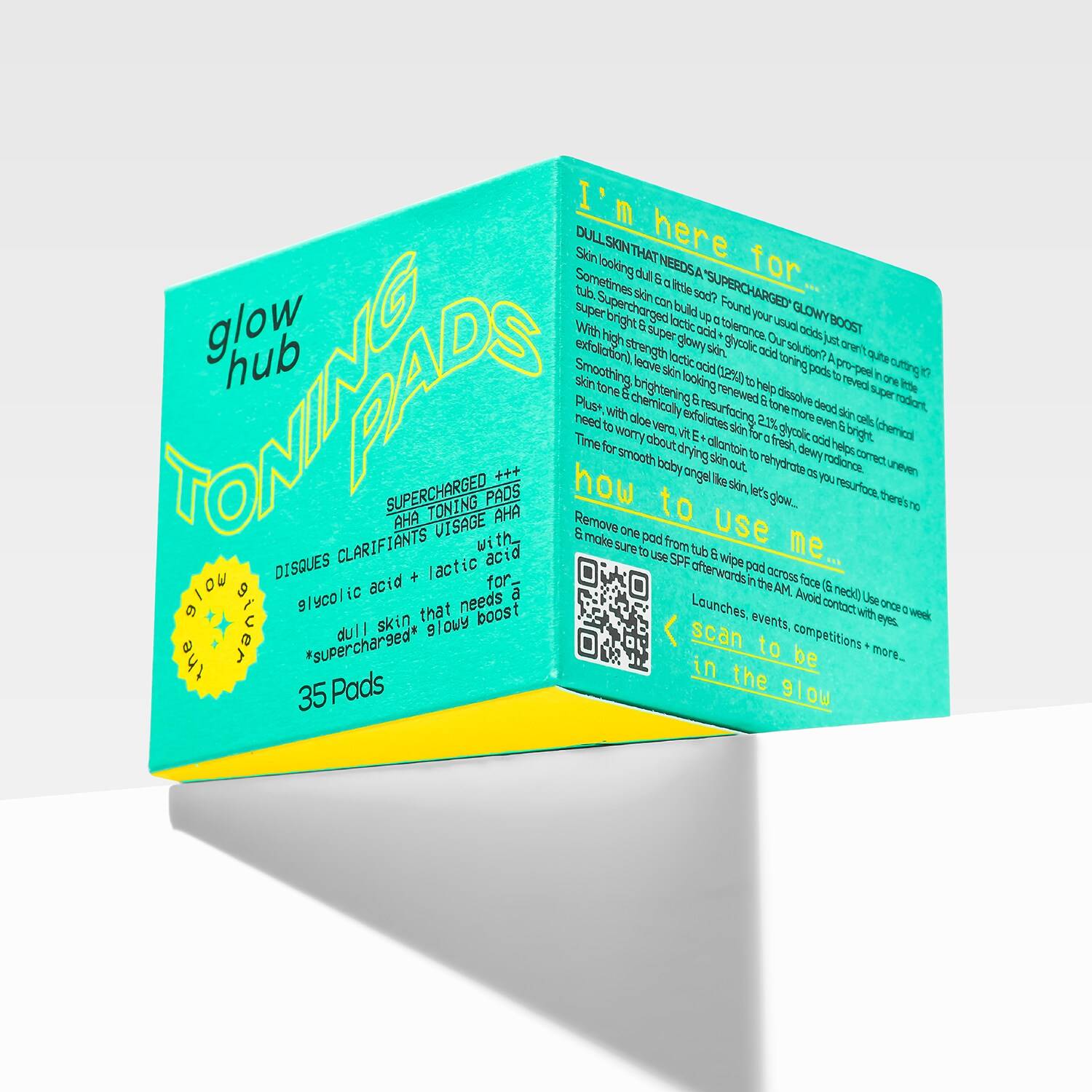 GLOW HUB Glow Hub Glow Giver AHA Toning Pads x 35 | FEELUNIQUE