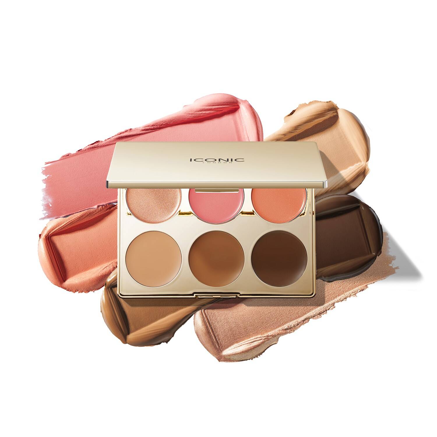 ICONIC LONDON Multi-Use Blush, Bronze & Highlight Cream Palette ...